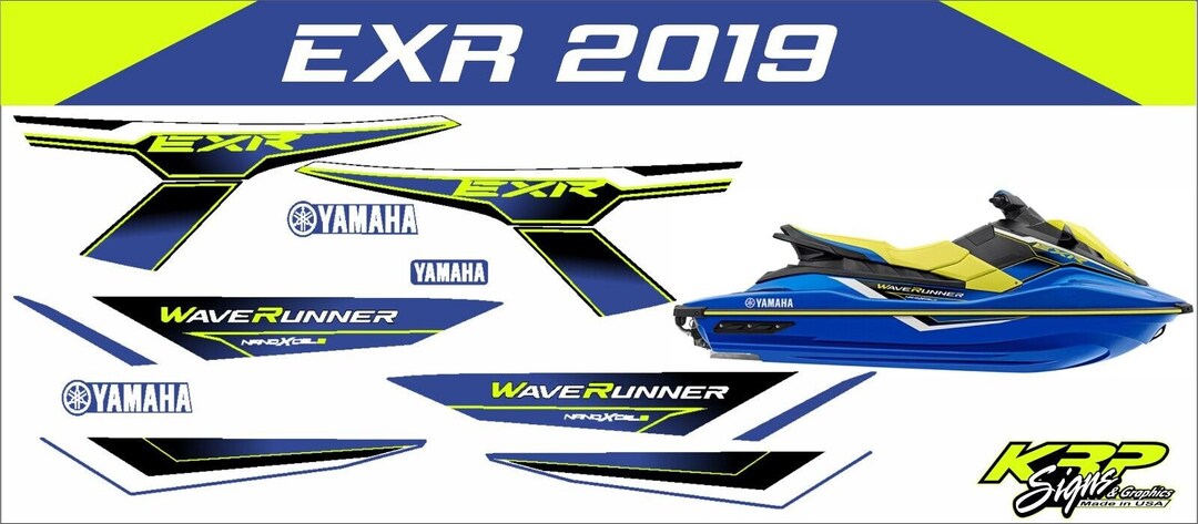 YAMAHA WAVERUNNER EXR 2019 Graphics / Decal / Sticker Kit - Etsy