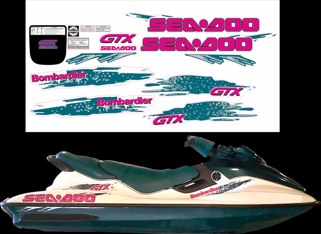 Seadoo GTX 1996 Graphics / Decal / Sticker Kit - Etsy