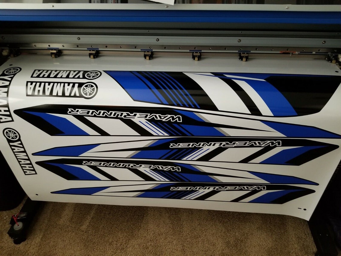 YAMAHA WAVERUNNER VXR Blue Limited 2018 Graphics / Decal / Sticker Kit ...