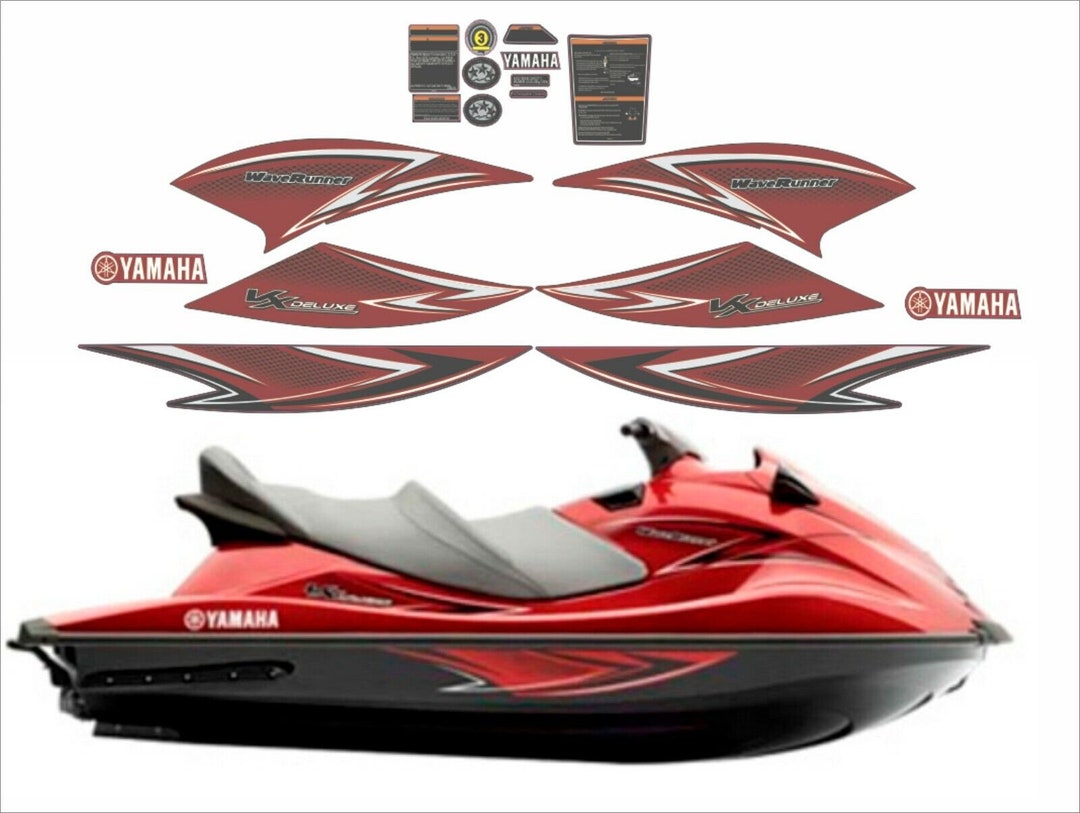 YAMAHA WAVERUNNER VX Deluxe 2012 Graphics / Decal / Sticker Kit Red - Etsy