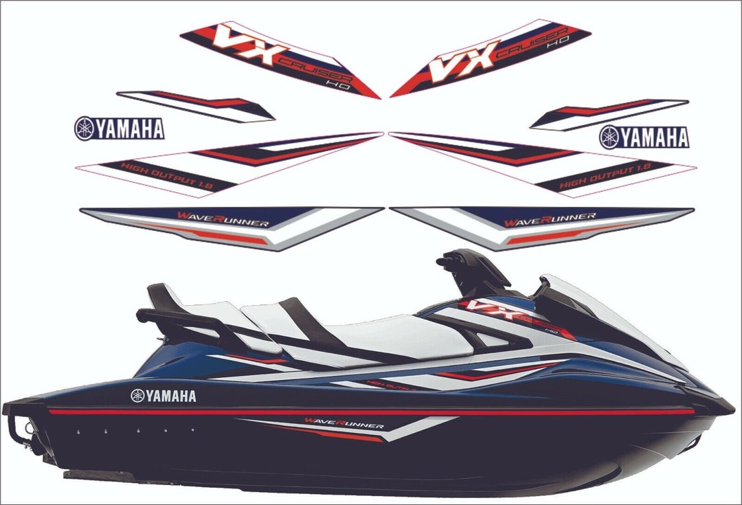 YAMAHA WAVERUNNER VX Cruiser Ho 1.8 2019 Graphics / Decal / Sticker Kit ...
