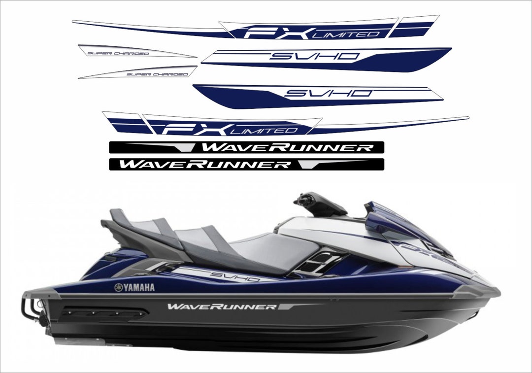 YAMAHA WAVERUNNER FX Limited 2017 Graphics / Decal / Sticker Kit Blue ...