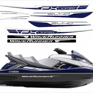 YAMAHA WAVERUNNER FX Limited 2017 Graphics / Decal / Sticker Kit Blue ...