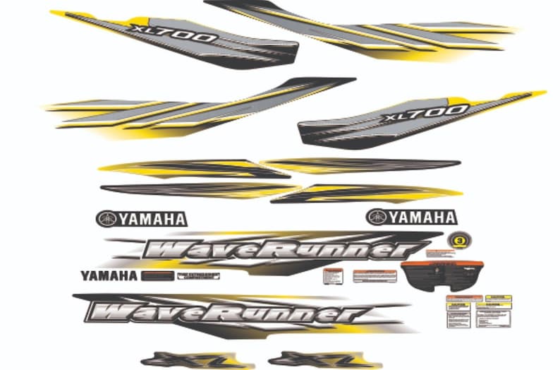 YAMAHA WAVERUNNER XL 700 2000 Graphics / Decal / Sticker Kit Yellow - Etsy