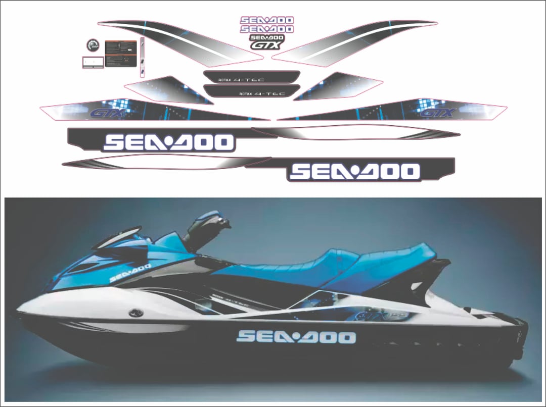 Seadoo GTX 2008 Graphics / Decal / Sticker Kit - Etsy