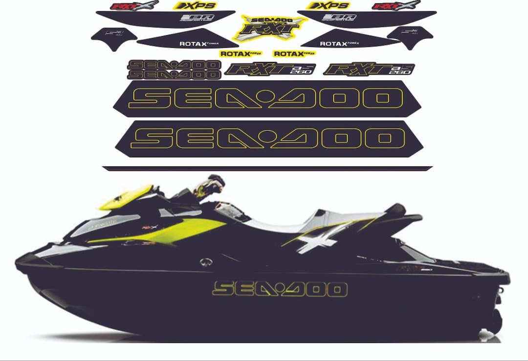 SEADOO RXT X as 260 2013 Graphics / Decal / Sticker Kit Yellow - Etsy