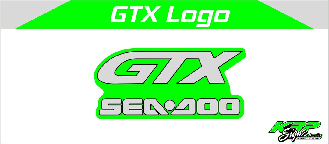 SEADOO GTX Logo Green Graphics / Decal / Sticker Kit - Etsy