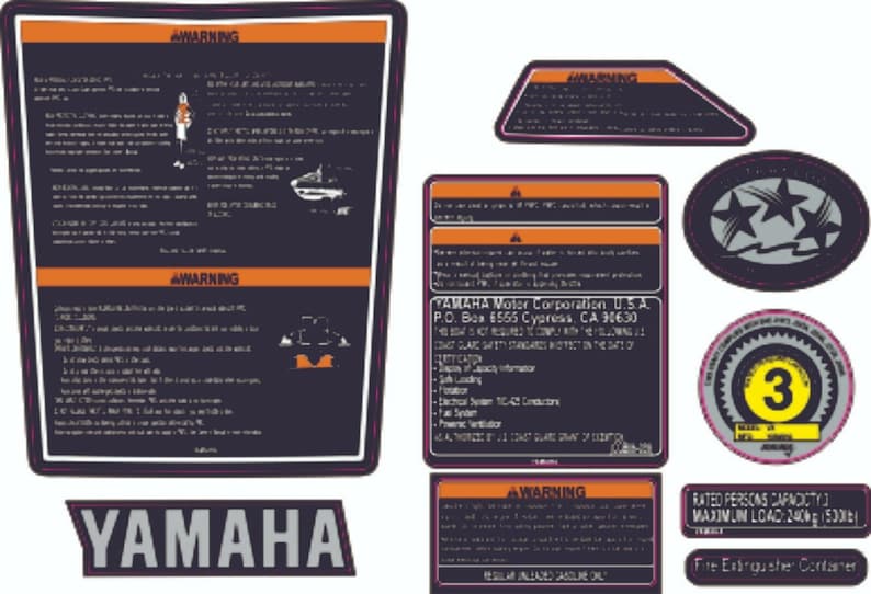 YAMAHA WAVERUNNER VXR Ho 2013 Blue Graphics / Decal / Sticker Kit - Etsy
