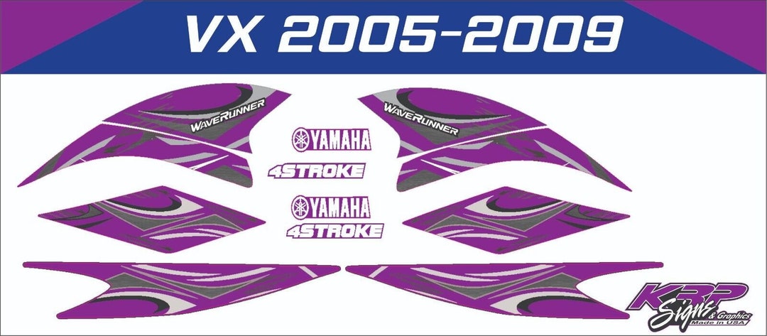 YAMAHA WAVERUNNER VX 2005-2009 Graphics / Decal / Sticker Kit Purple - Etsy