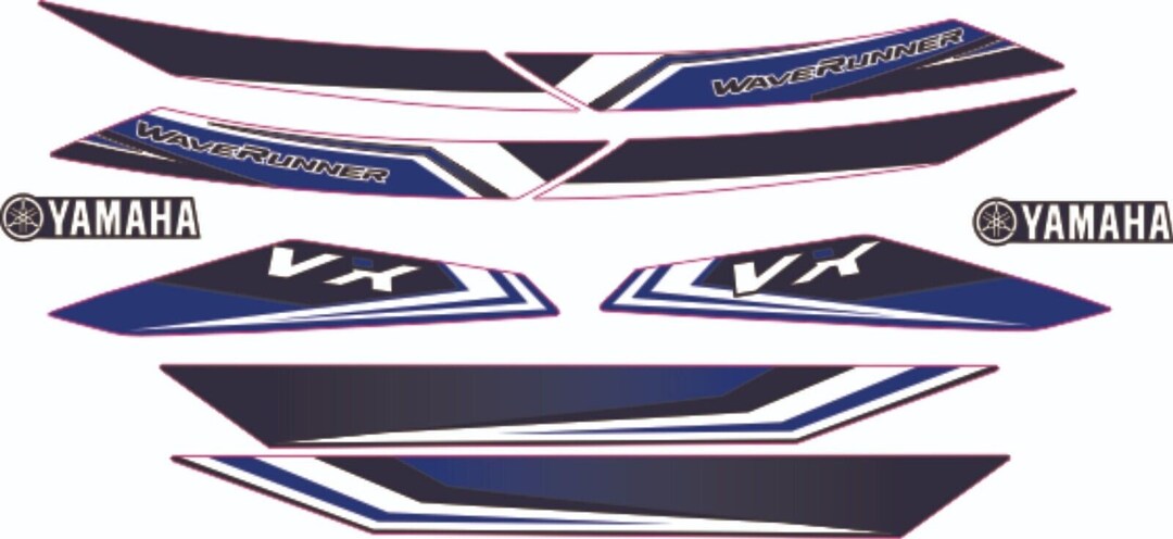 YAMAHA WAVERUNNER VX 2017 Graphics / Decal / Sticker Kit Blue Custom - Etsy