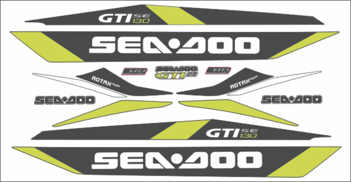 Seadoo GTI 130 SE 2017 Graphics / Decal / Sticker Kit - Etsy