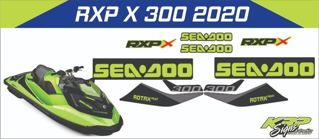 SEADOO RXP X 300 2020 Graphics / Decal / Sticker Kit Custom Green - Etsy