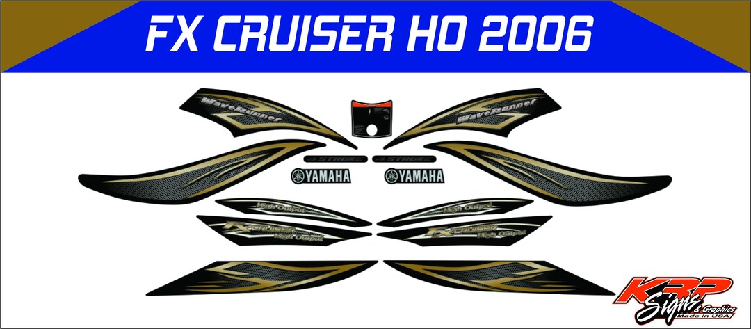 YAMAHA WAVERUNNER FX Ho Cruiser 2006 Graphics / Decal / Sticker Kit ...