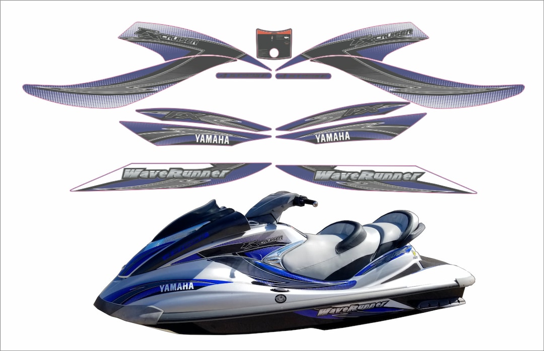 YAMAHA WAVERUNNER FX Cruiser 2007 Graphics / Decal / Sticker Kit Blue ...