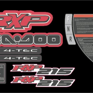 Seadoo RXP 215 2007 Red Graphics / Decal / Sticker Kit - Etsy