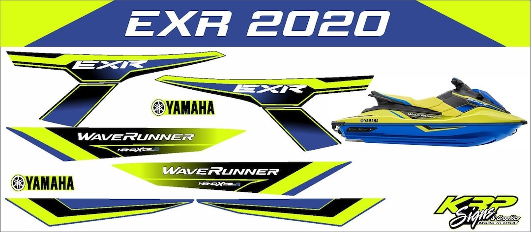 YAMAHA WAVERUNNER EXR 2020 Graphics / Decal / Sticker Kit Yellow - Etsy