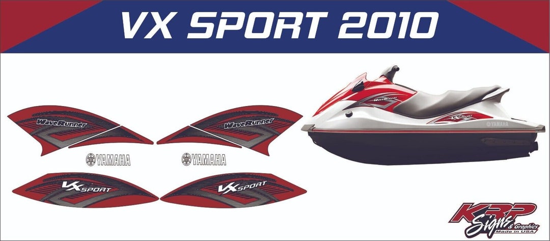 YAMAHA WAVERUNNER VX Sport 2010 Graphics / Decal / Sticker Kit Red - Etsy