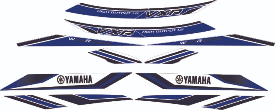 YAMAHA WAVERUNNER VXR Ho 1.8 2019 Graphics / Decal / Sticker Kit Blue ...