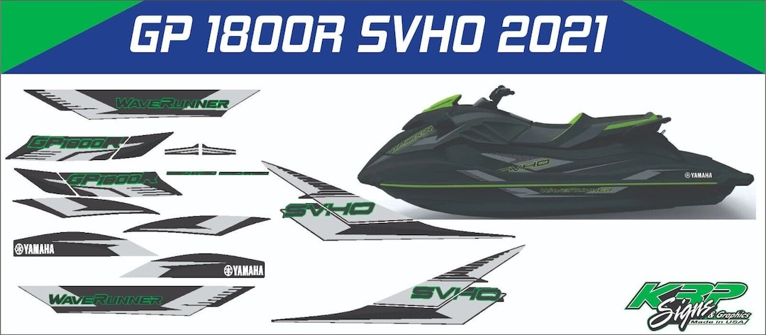 YAMAHA WAVERUNNER GP 1800r Svho 2021 Graphics /decal / Sticker Kit ...