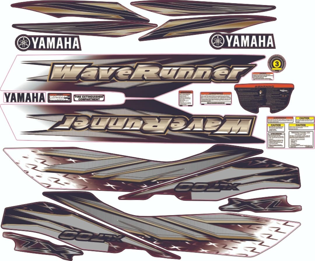 YAMAHA WAVERUNNER XL 700 2000 Graphics / Decal / Sticker Kit - Etsy