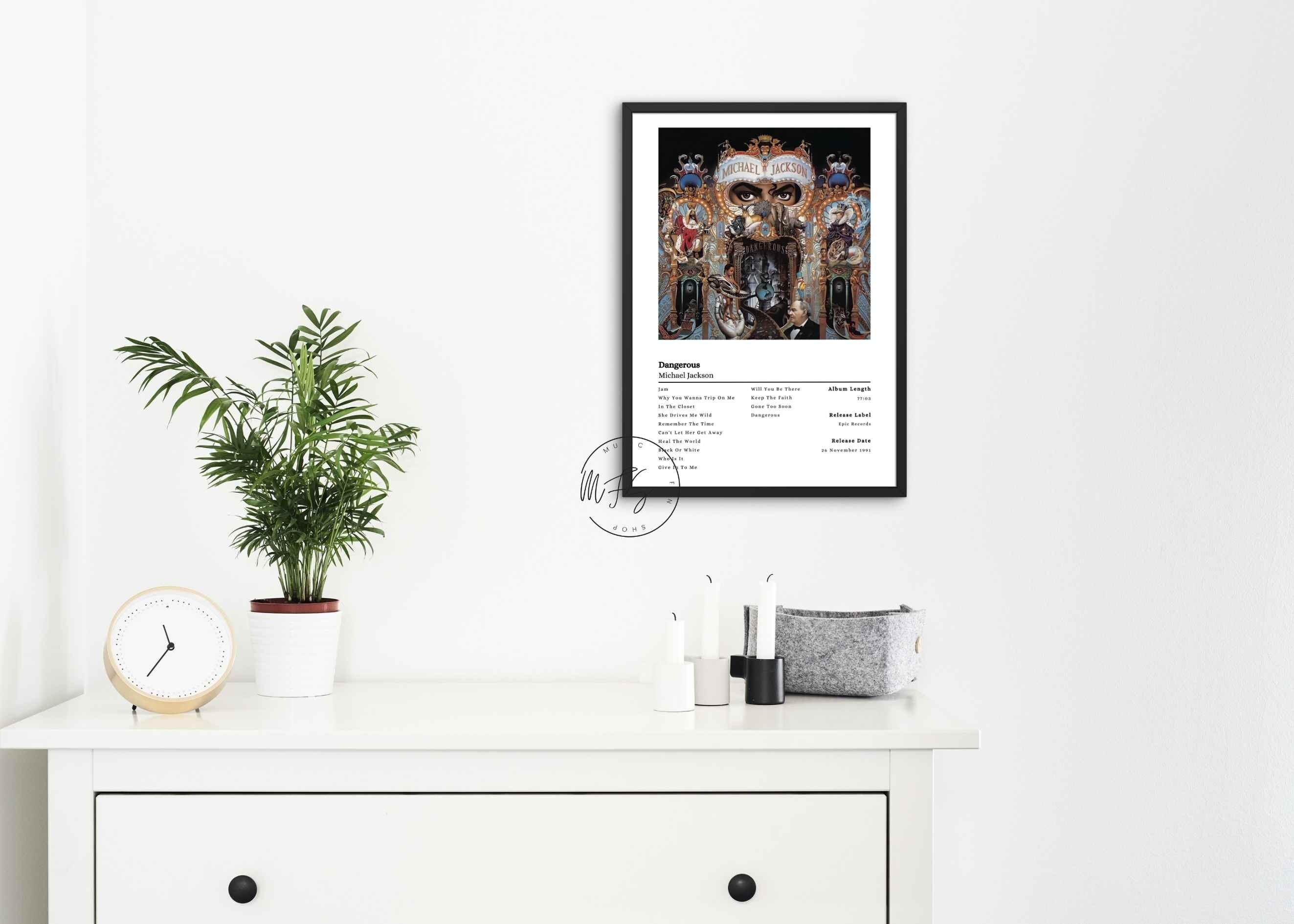 Michael Jackson - Dangerous Album Cover Poster verkauft von Nick Matej ...