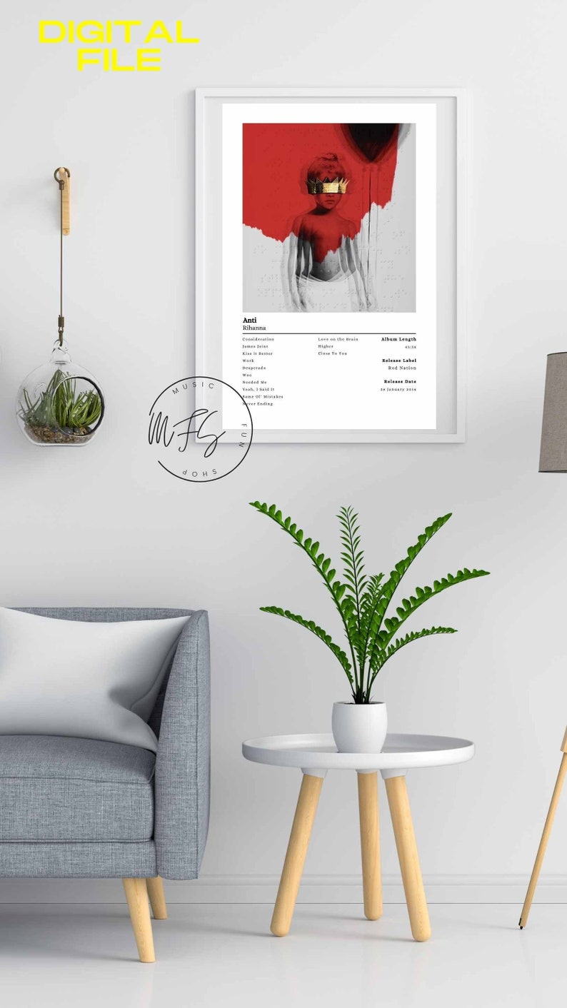 Rihanna Anti Album Cover Poster Print Rihanna Print - Etsy