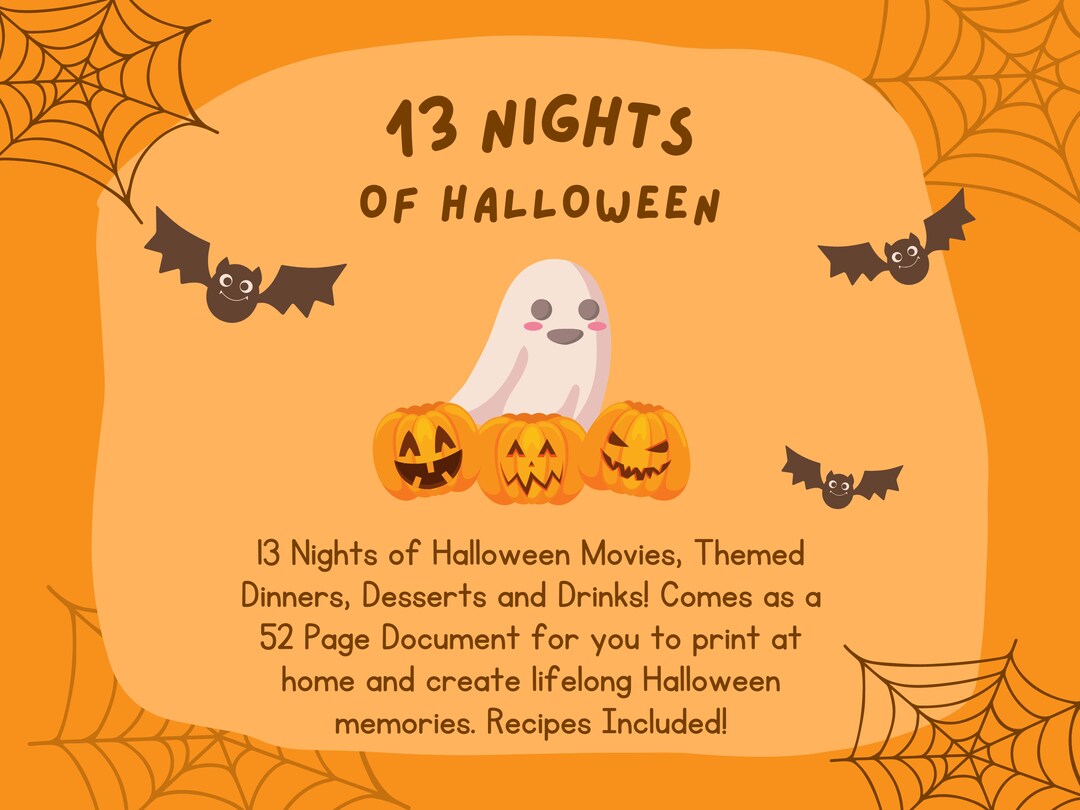 13 Nights of Halloween Themed Movie Nights PDF I Halloween Family Night ...