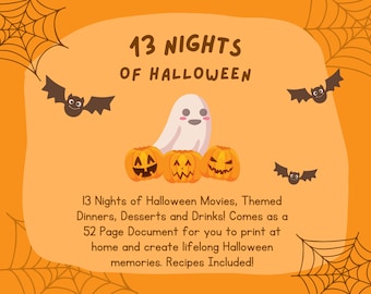 Family Movie Night Menu-halloween Edition - Etsy