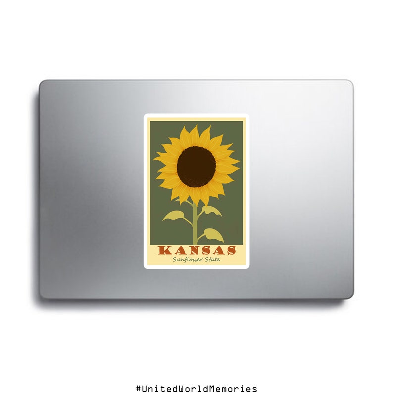 Kansas Travel Poster, Sunflower State Poster, Kansas Vintage Poster ...