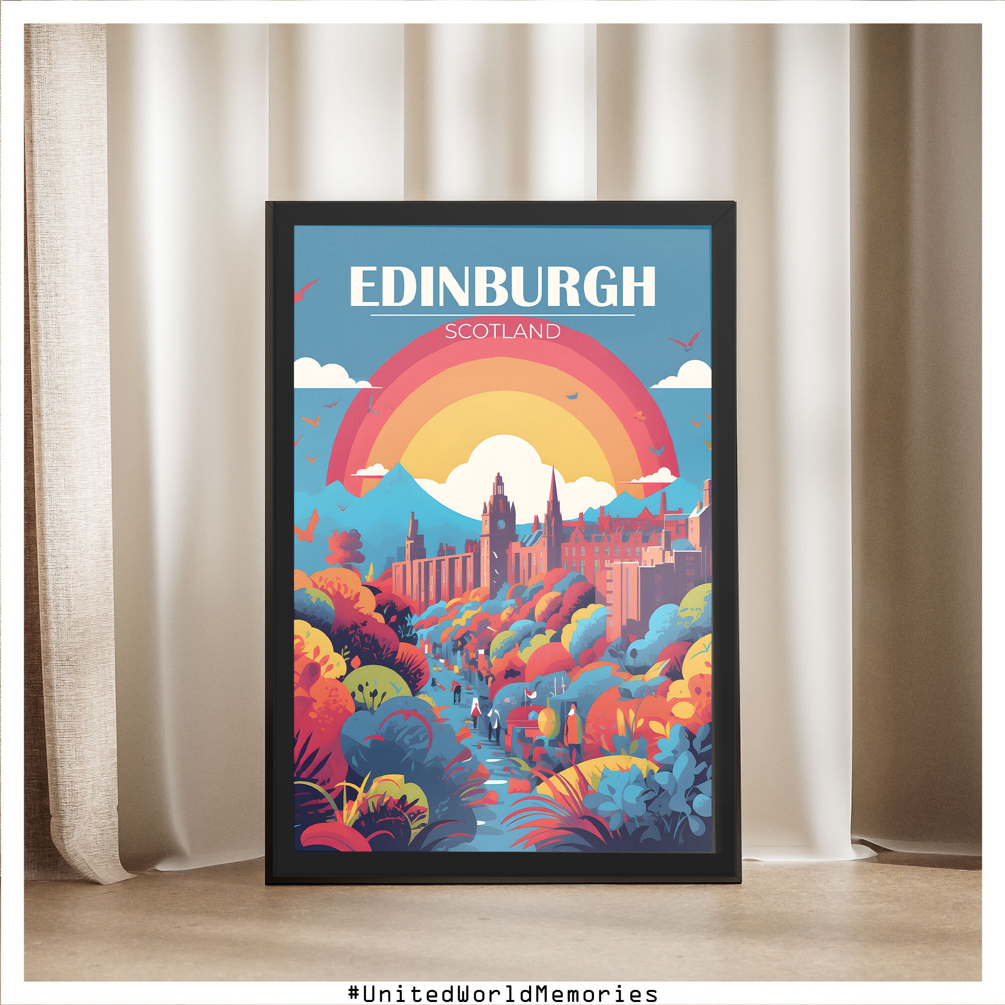 Edinburgh Festival Fringe Poster, Scotland Travel Poster, Edinburgh ...