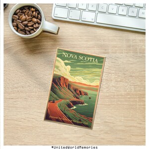 Nova Scotia Travel Poster, Cabot Trail Poster, Canada Poster, Nova ...