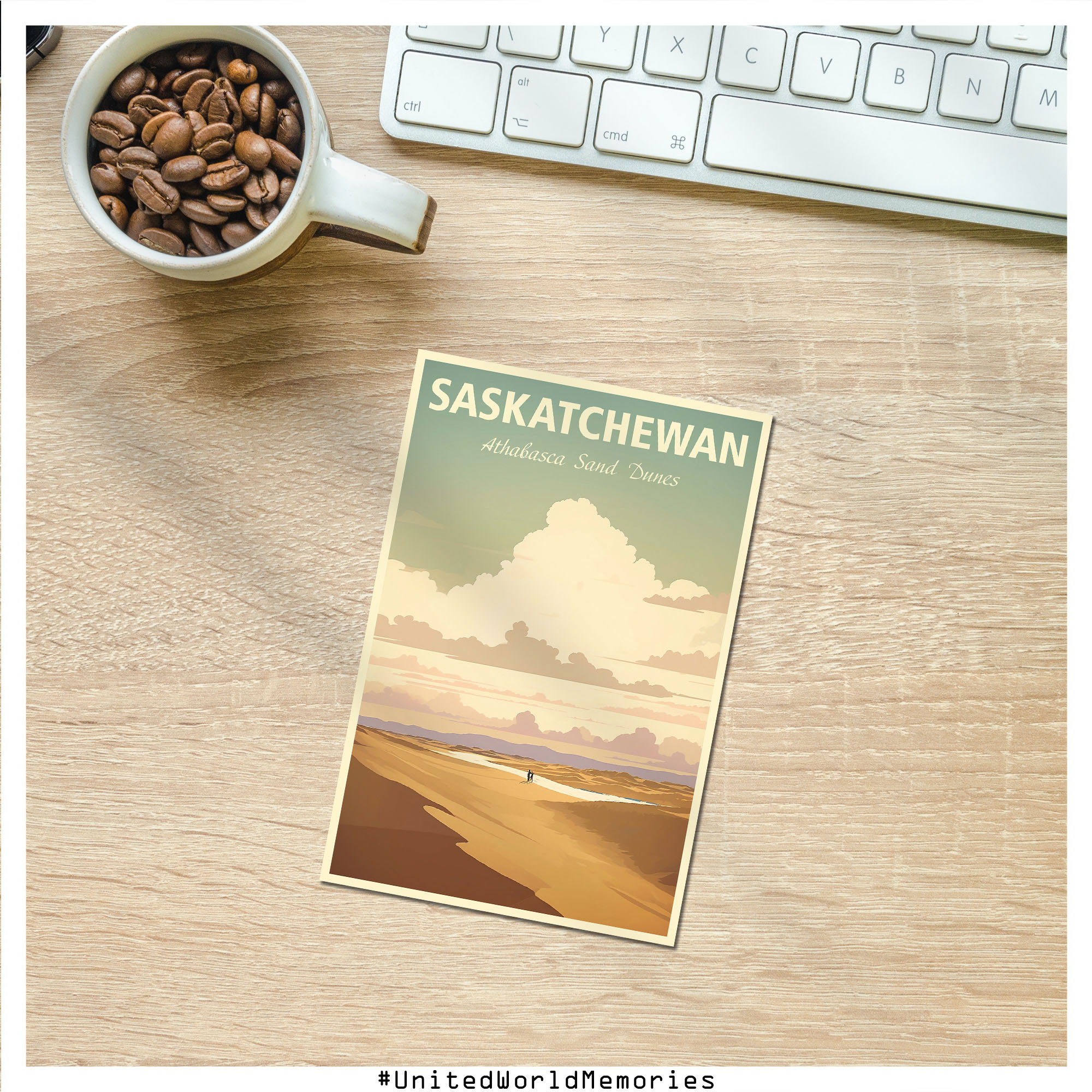 Saskatchewan Travel Poster, Athabasca Sand Dunes Poster, Canada Poster ...