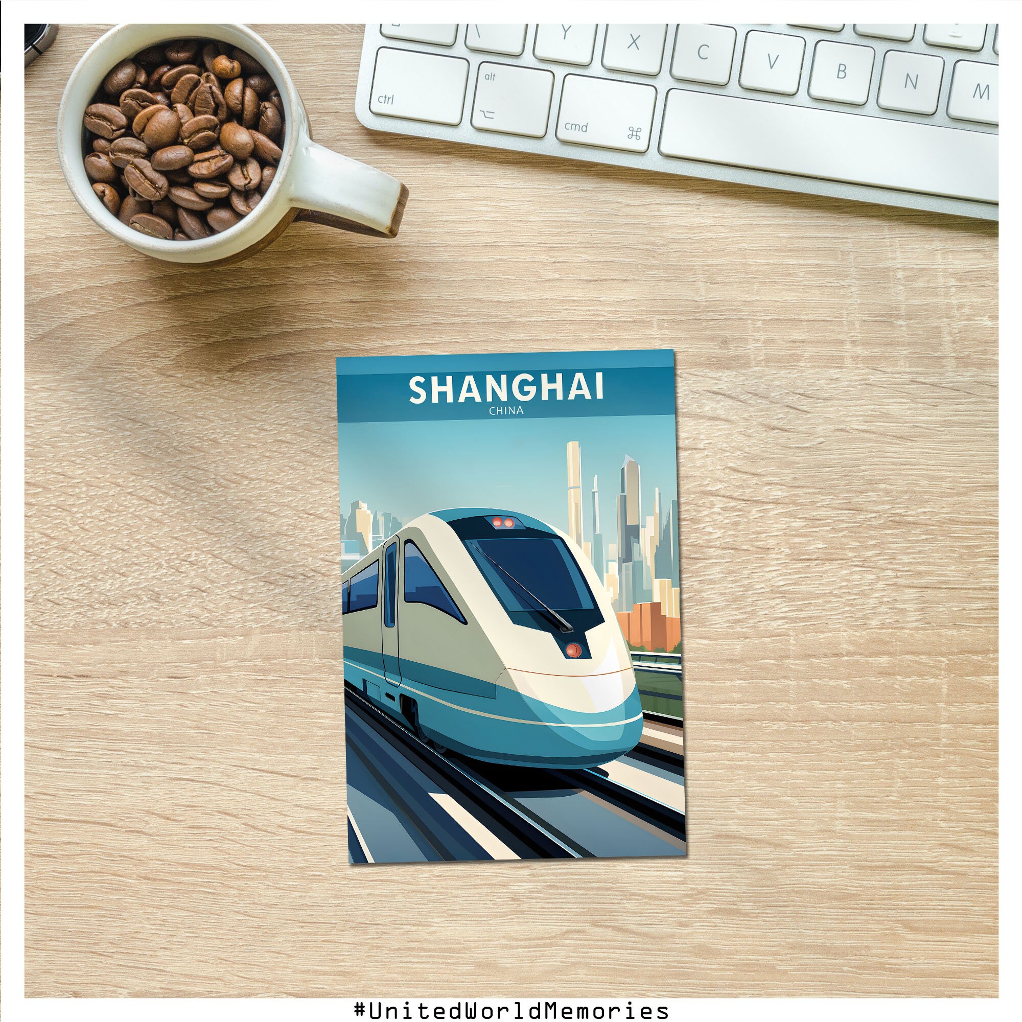 Shanghai Maglev Train Poster, Shanghai Travel Poster, China Poster ...