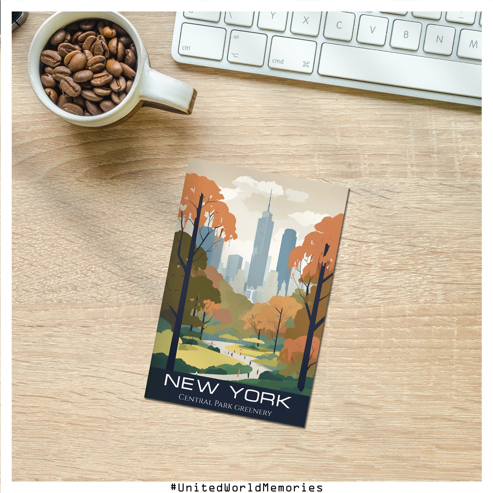 New York Travel Poster, NY Central Park Poster, New York Vintage Poster ...