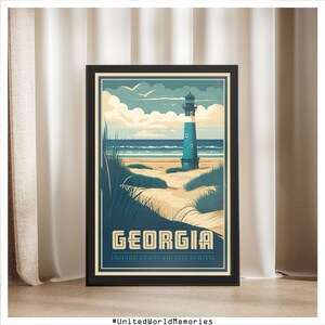 Georgia Travel Poster, Georgia Poster, Georgia Vintage Poster, Wall ...
