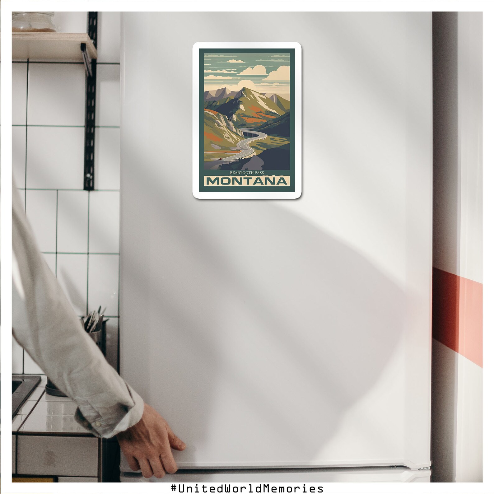 Montana Travel Poster, Beartooth Pass Poster, Montana Vintage Poster ...