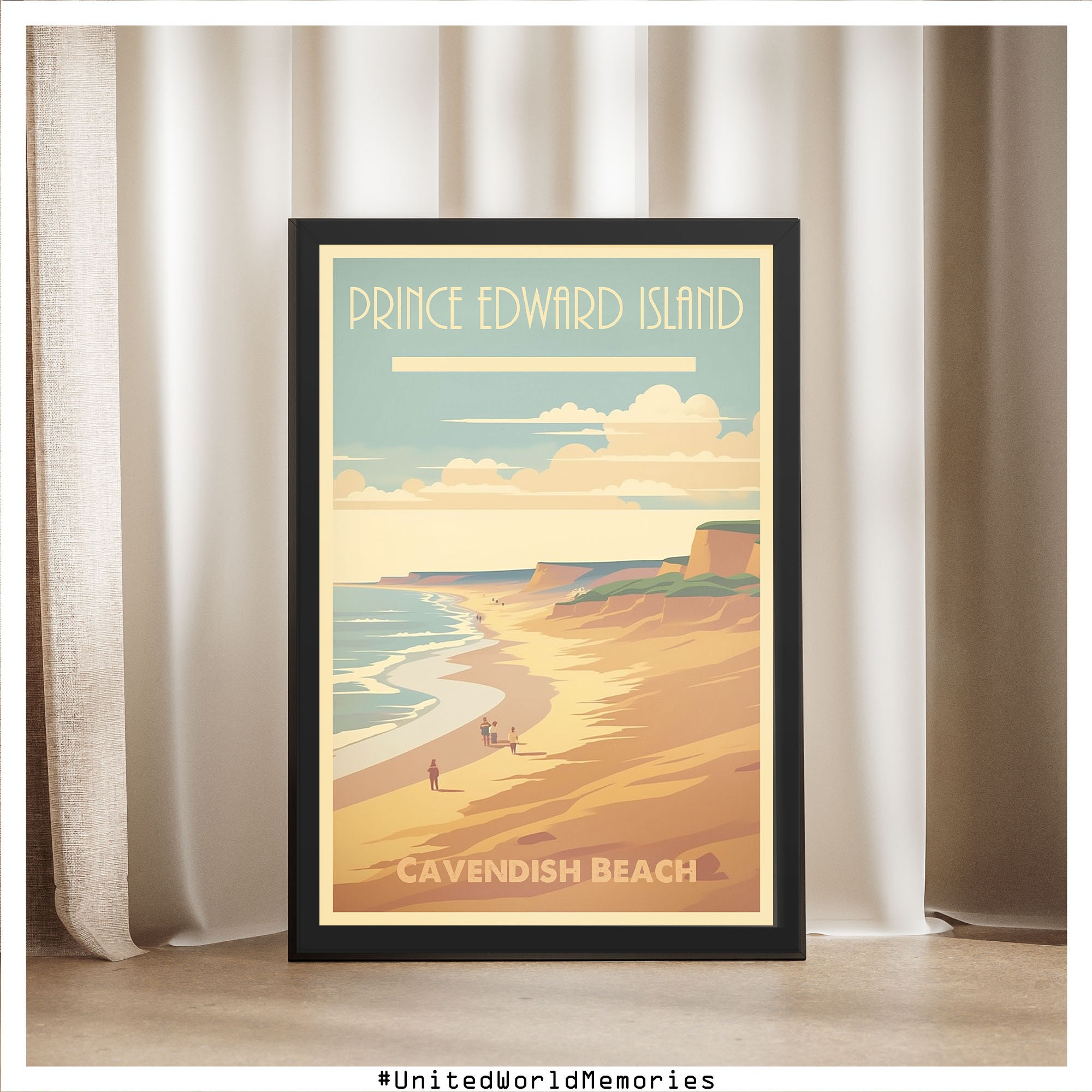 Prince Edward Island Poster, Cavendish Beach Poster, Canada Poster ...