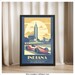 Indiana Travel Poster, Indy 500 Poster, Indiana Poster, Indiana Vintage ...