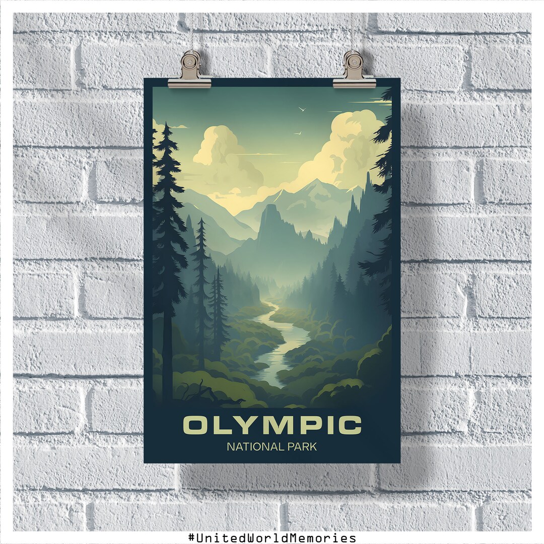 Olympic National Park Hoh Rainforest Enchantment Poster, Olympic ...