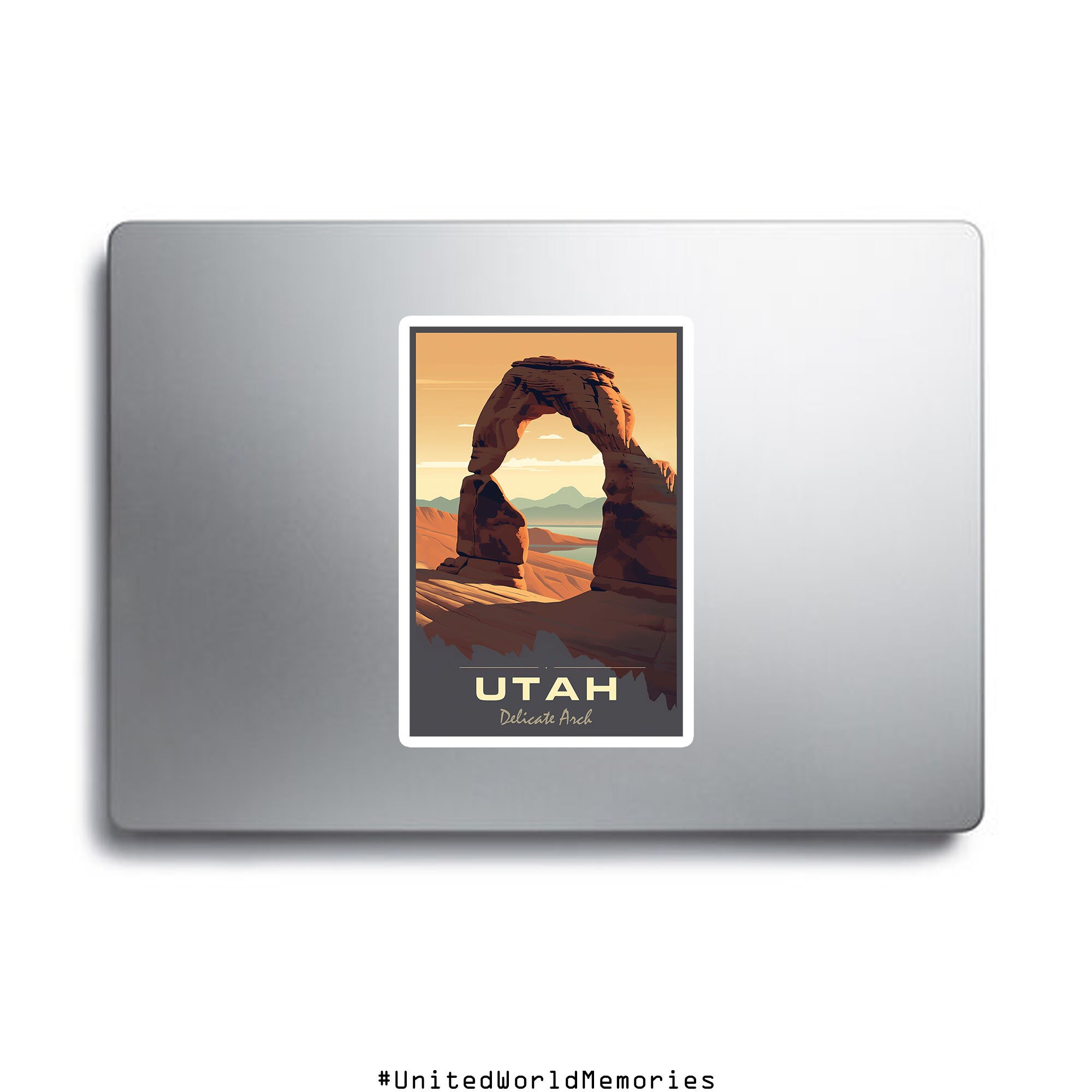 Utah Travel Poster, Delicate Arch Poster, Utah Vintage Poster, Wall ...