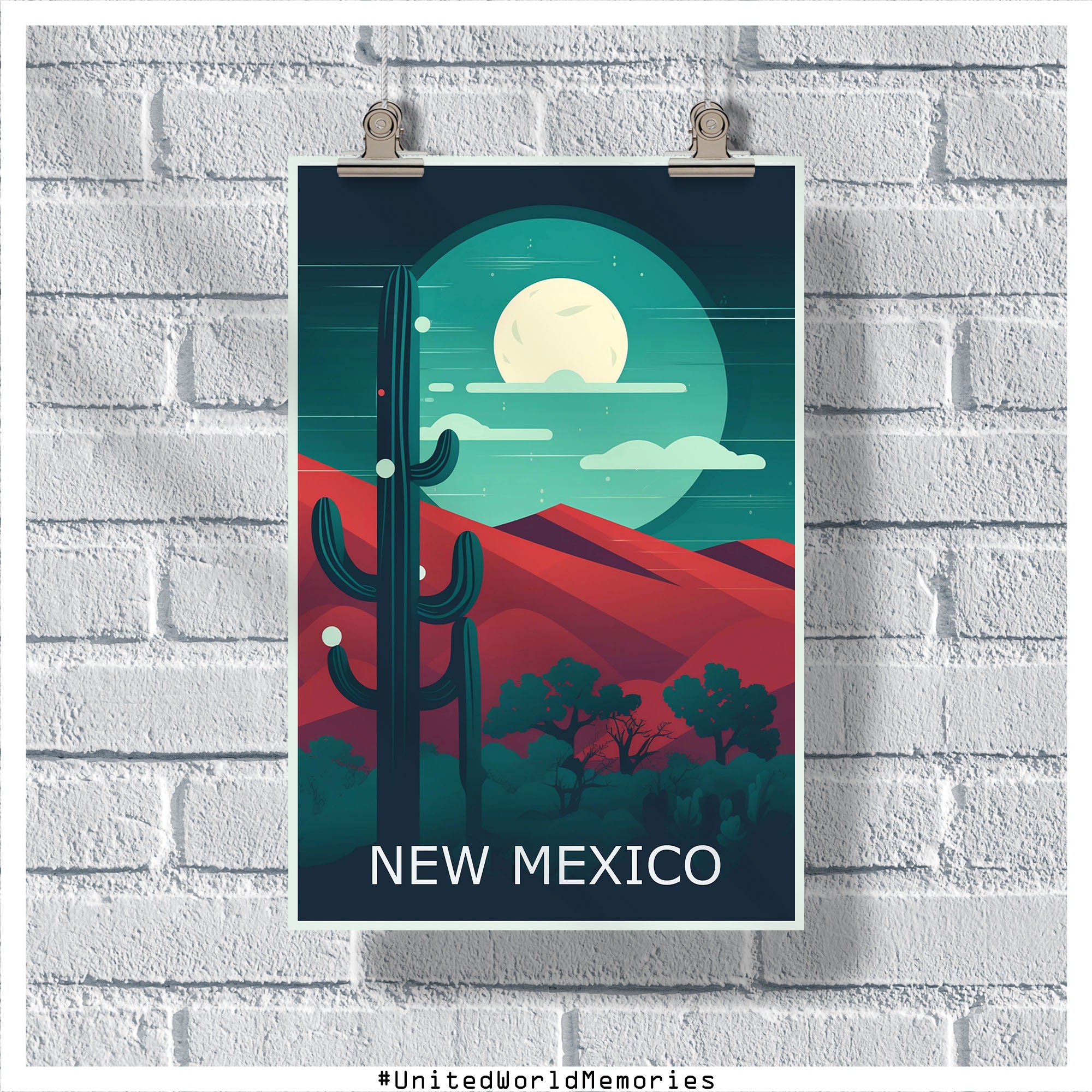 New Mexico Travel Poster, Welcome to New Mexico Poster, New Mexico ...