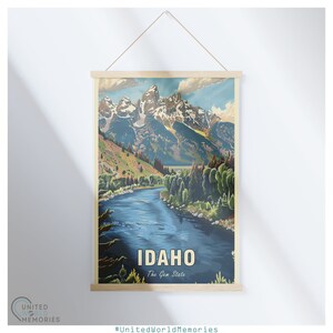 Idaho Gem State Grandeur Poster, Idaho Travel Print, United States ...