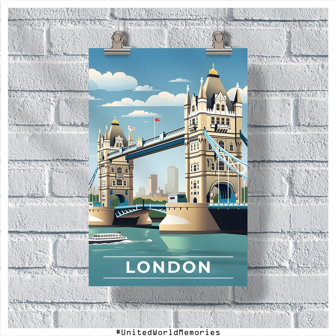 London Tower Bridge Poster, London Travel Poster, England Poster ...