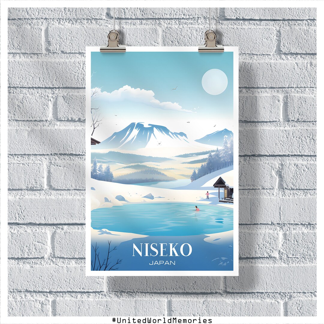 Niseko Onsen Retreat Poster, Niseko Hokkaido Ski Resort Print, Japan ...