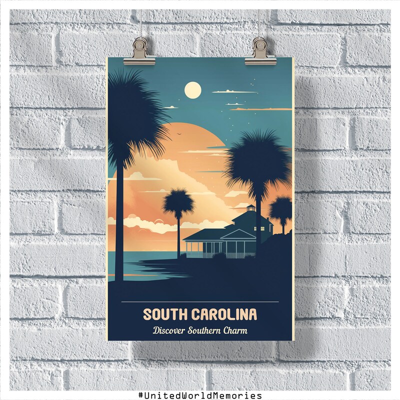 South Carolina Print - Etsy