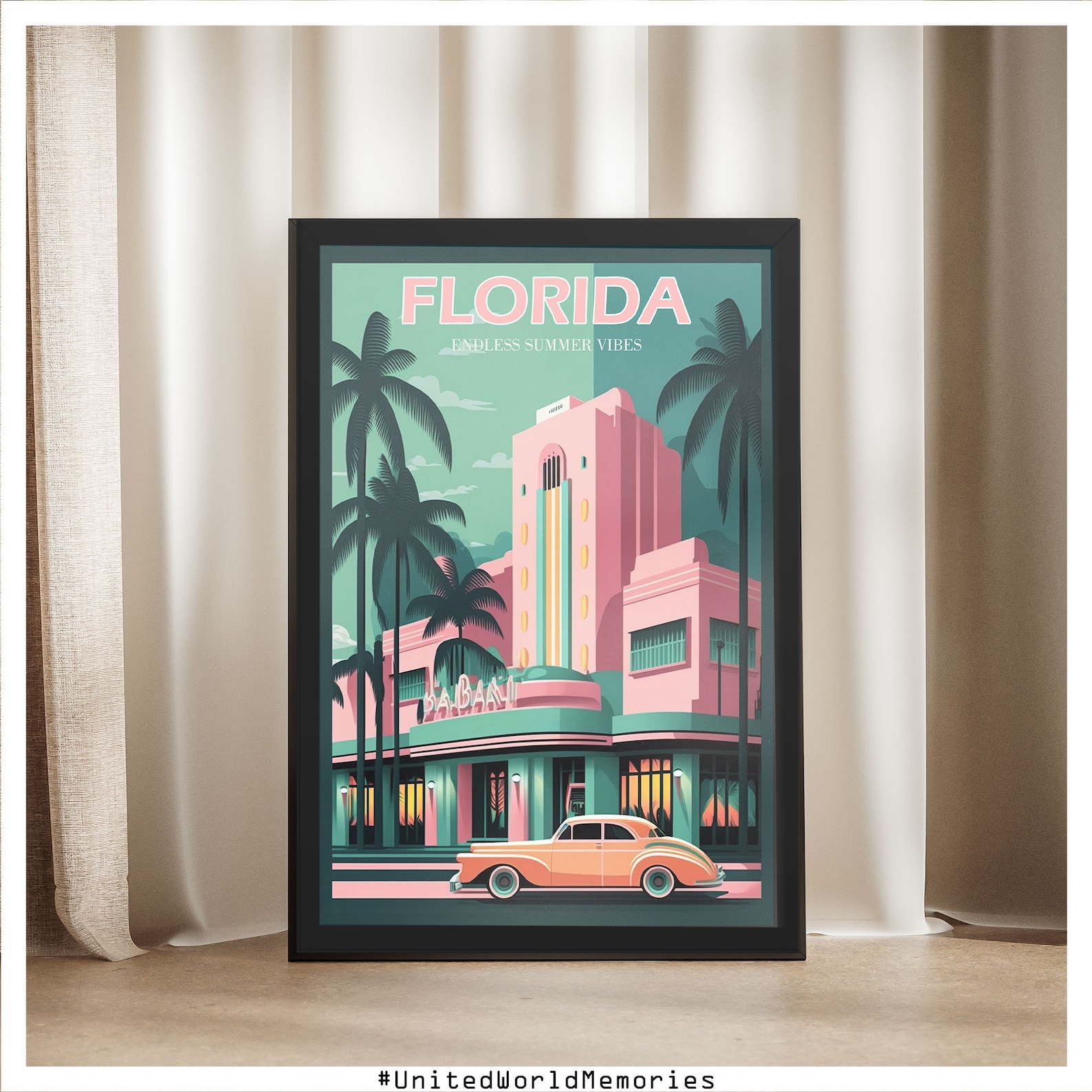 Florida Travel Poster, Florida Poster, Florida Vintage Poster, Wall ...