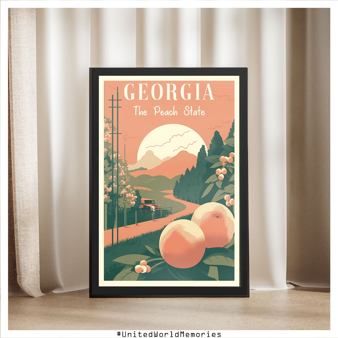 Georgia Travel Poster, Georgia Poster, Georgia Vintage Poster, Georgia ...
