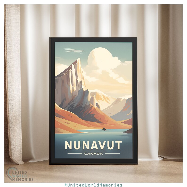 Nunavut Baffin Island Splendor Poster, Nunavut Canada Vintage Retro ...