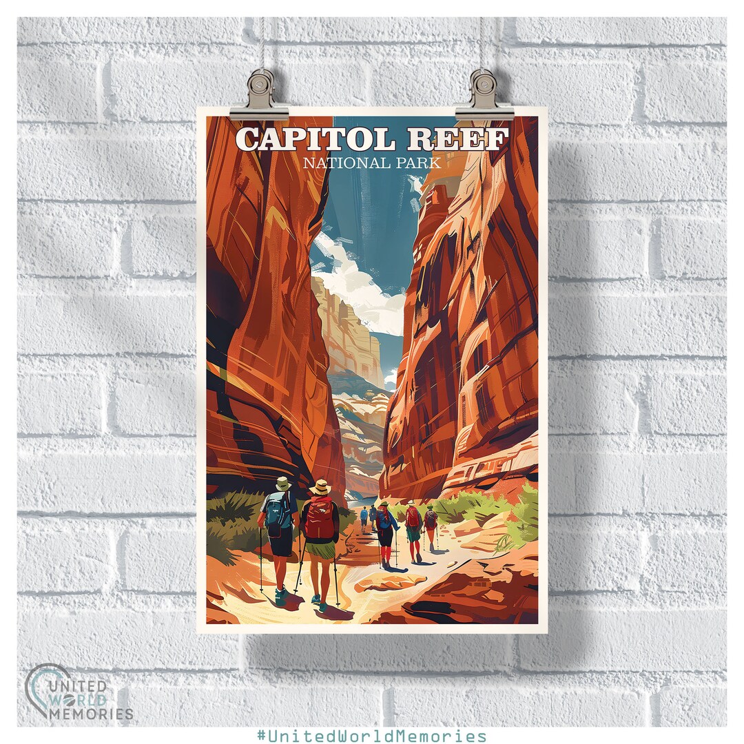 Capitol Reef National Park Adventure Poster, Capitol Reef National Park ...