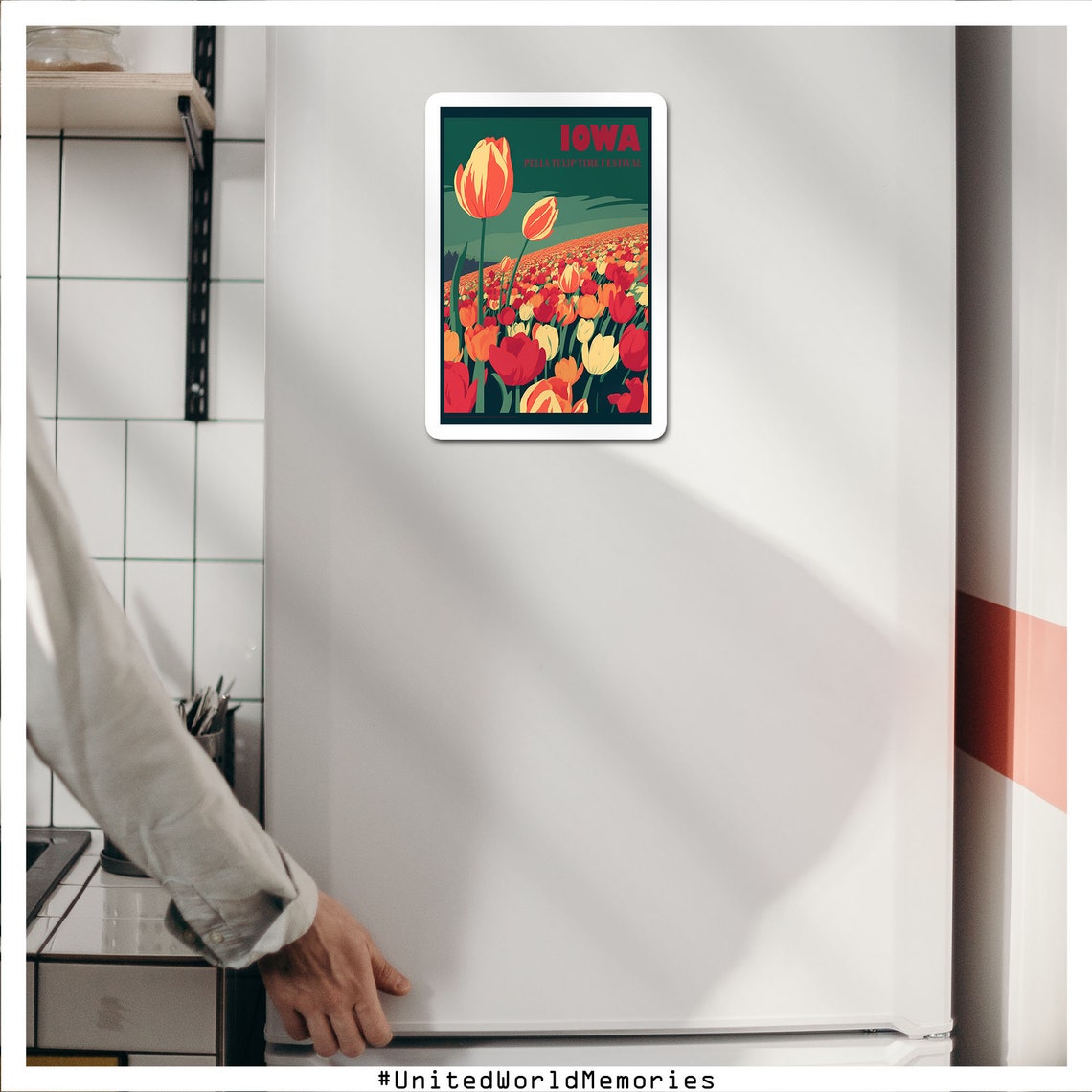 Iowa Travel Poster, Pella Tulip Time Festival Poster, Iowa Vintage ...